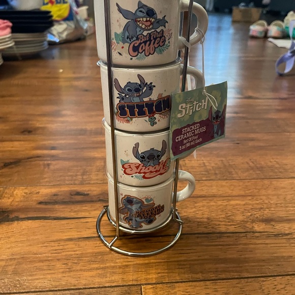 Disney | Dining | Disney Stitch Set 4 Espresso Mug Stacker | Poshmark
